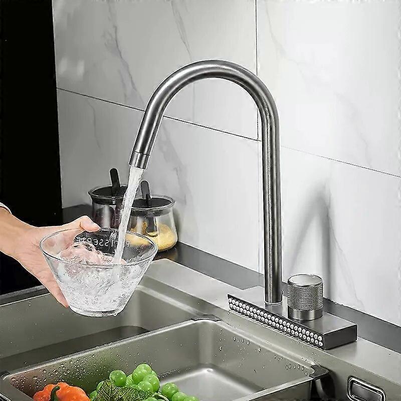 Waterfall Sink Faucet For Kitchen Hot Cold Mixer Wash Basin Multiple ...