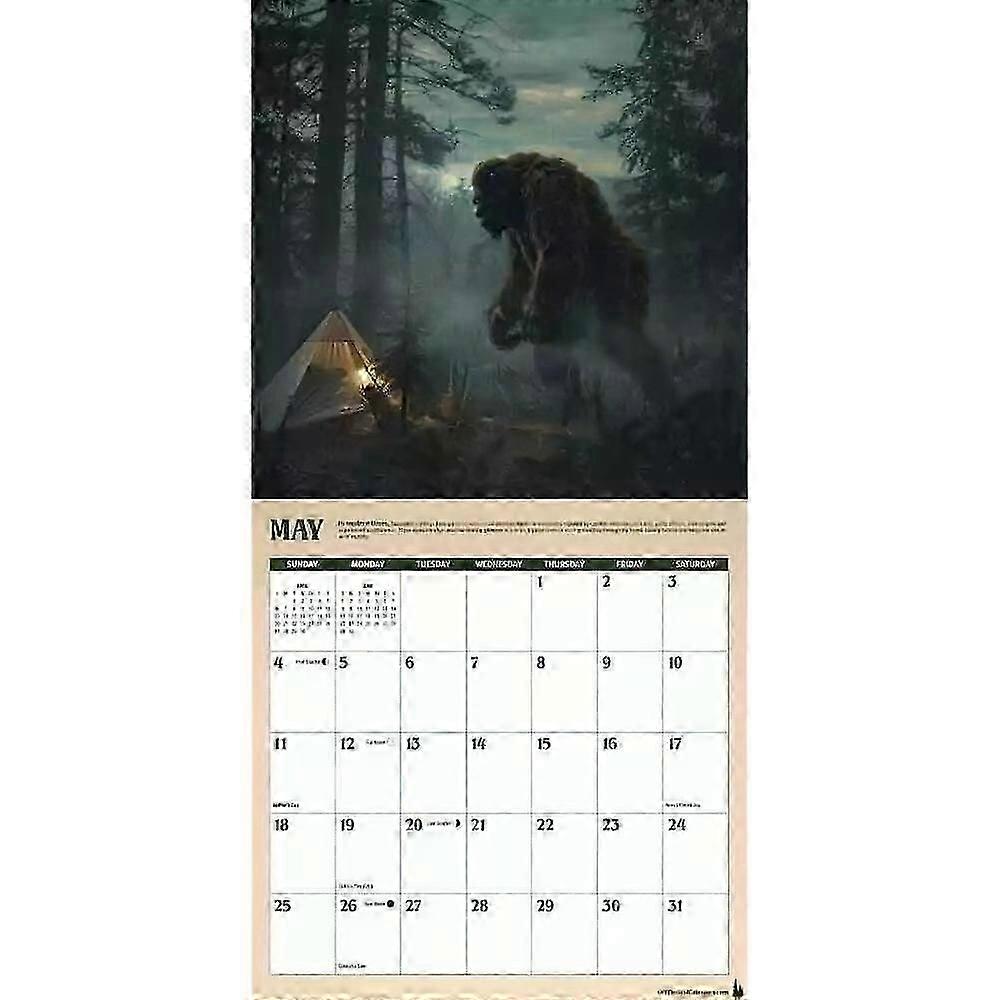 2025 Legends of Bigfoot Calendar | 12" x 12" | Wall Calendar 2025, Monthly Wall Calendar ...