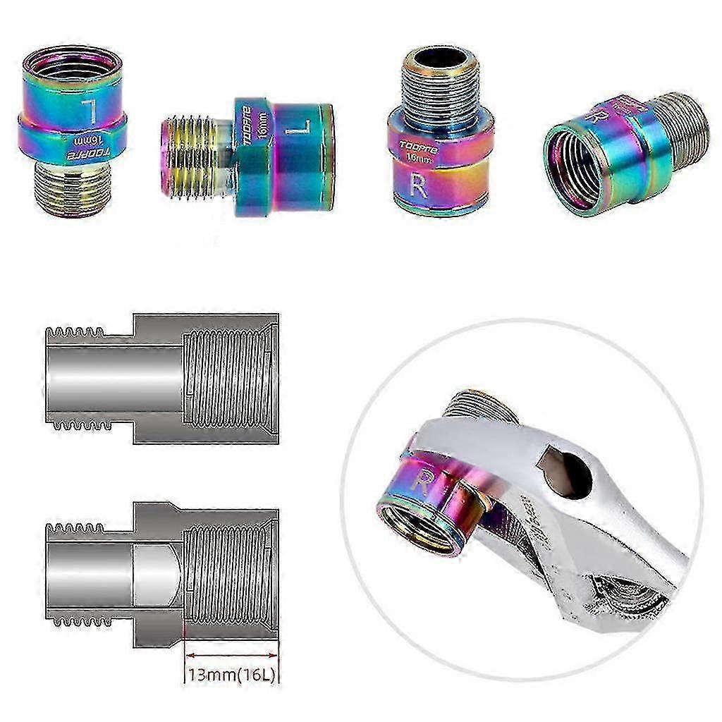 16mm 20mm Bicycle Pedal Axle Extender Bicycle Pedal Extension Bolts ...