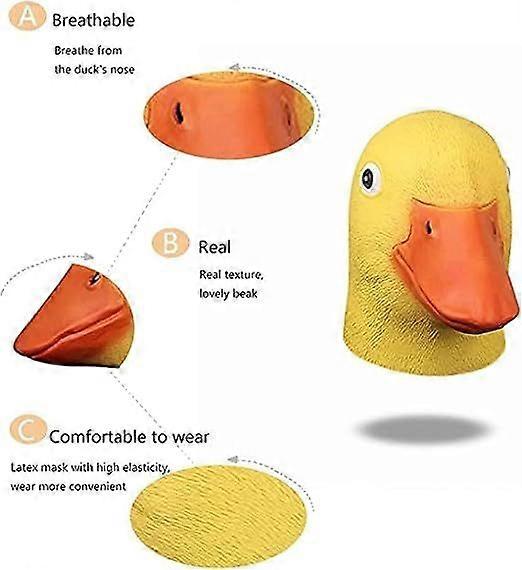 Mask Costume Duck Head Mask Latex masks animal masks Novelty funny mask ...