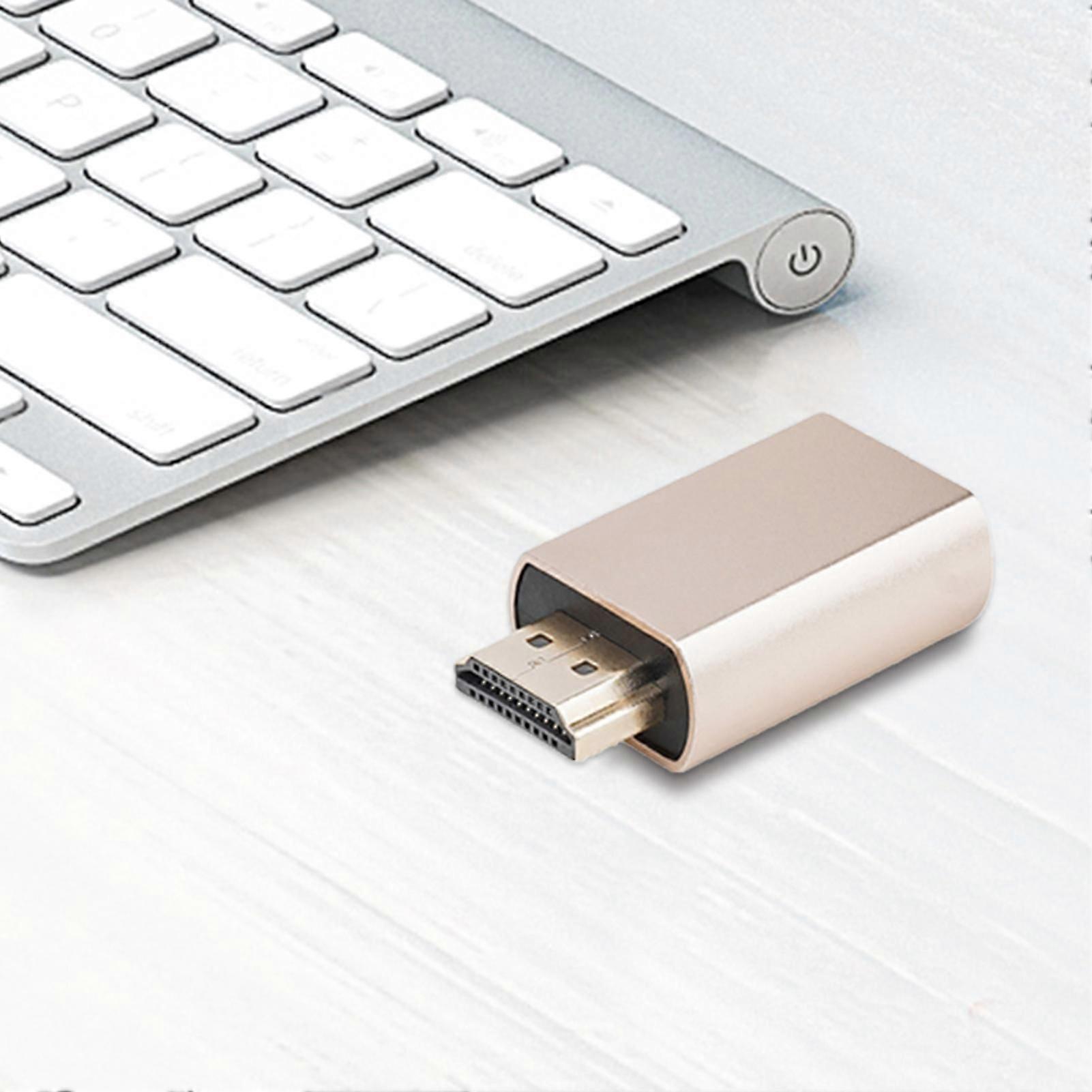 HDMI-Compatible Virtual Monitor Display Emulator Male To Female 4K EDID ...