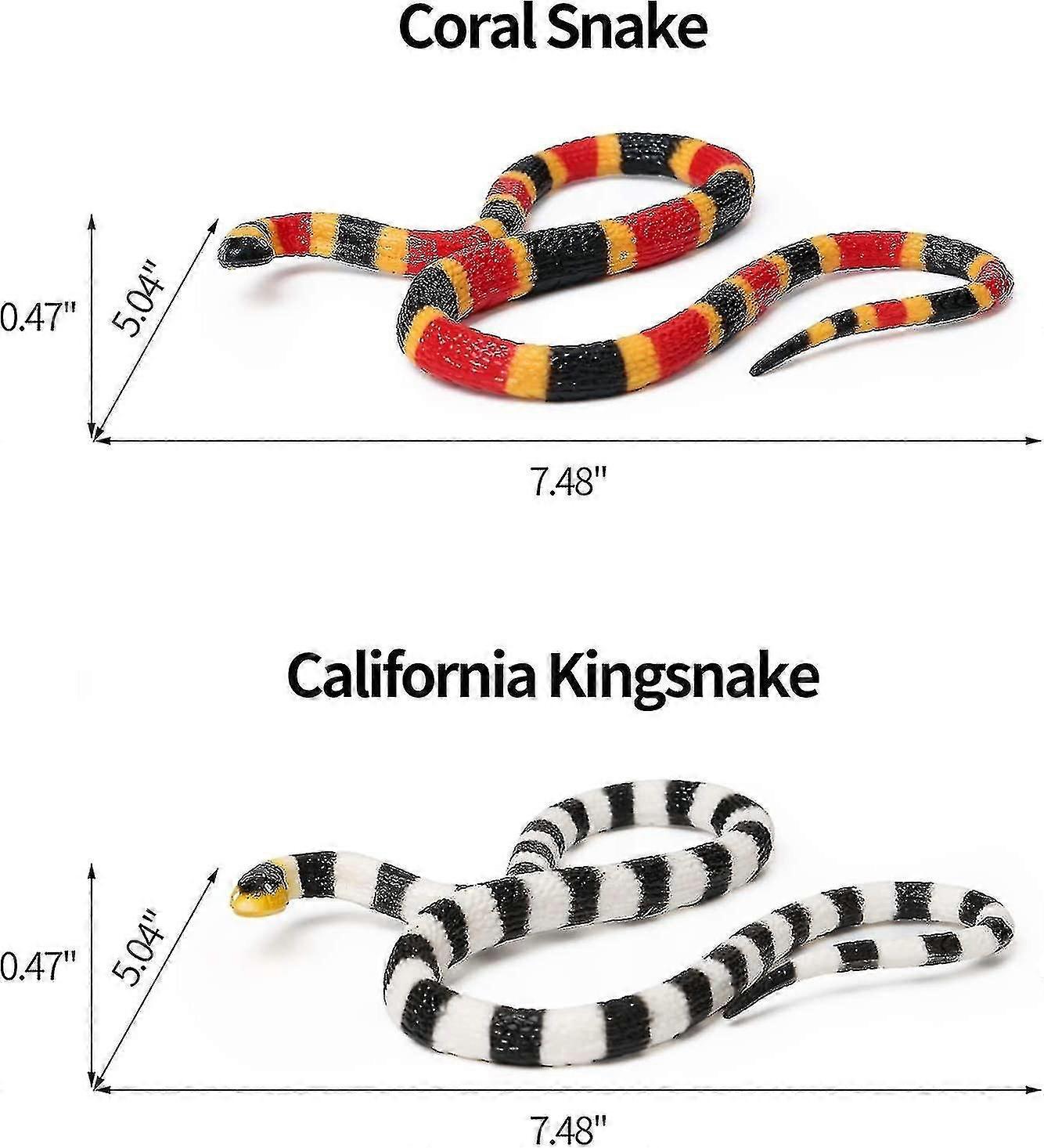 8pcs Fake Snake Toy Figurines Realistic Fake Snake Prank Rubber Snake ...