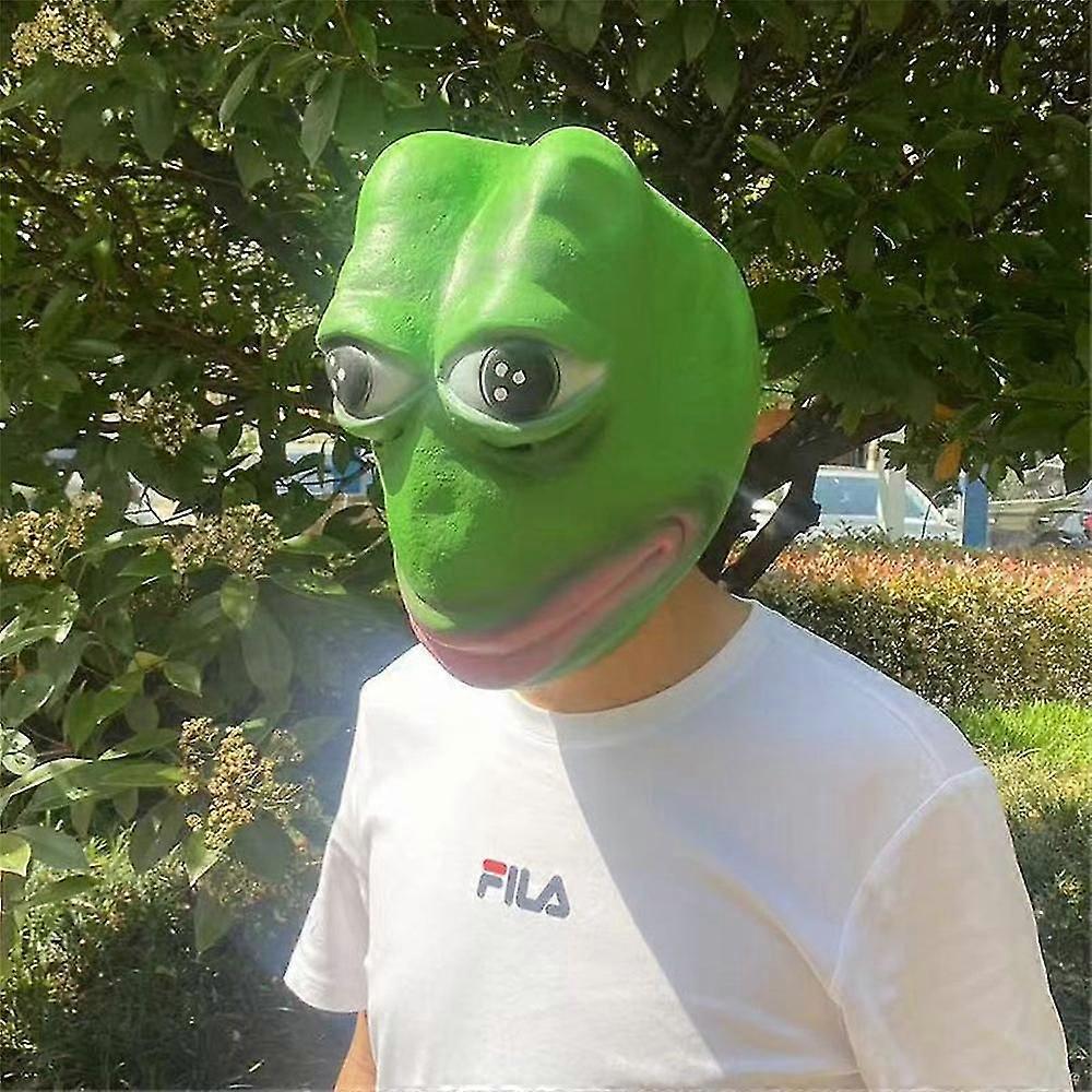 Lonely Frog Mask Animal Full Head Latex Masks Halloween Cosplay Costume ...