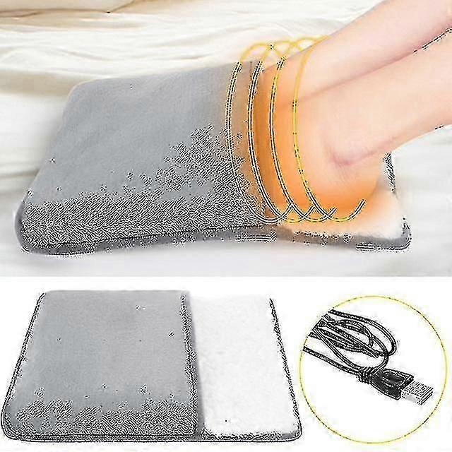 Electric Foot Heating Pad Winter Feet Warmer Flannel Thermostat Heater ...