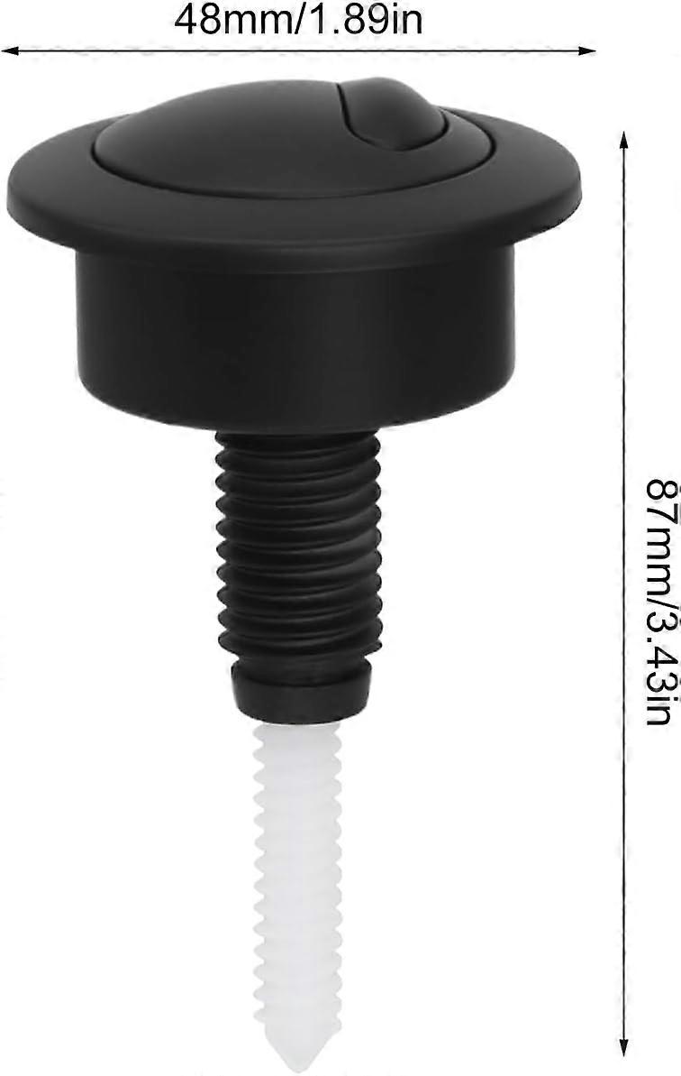 Toilet Flush Button Replacement Black, Double Flush Push Button for ...