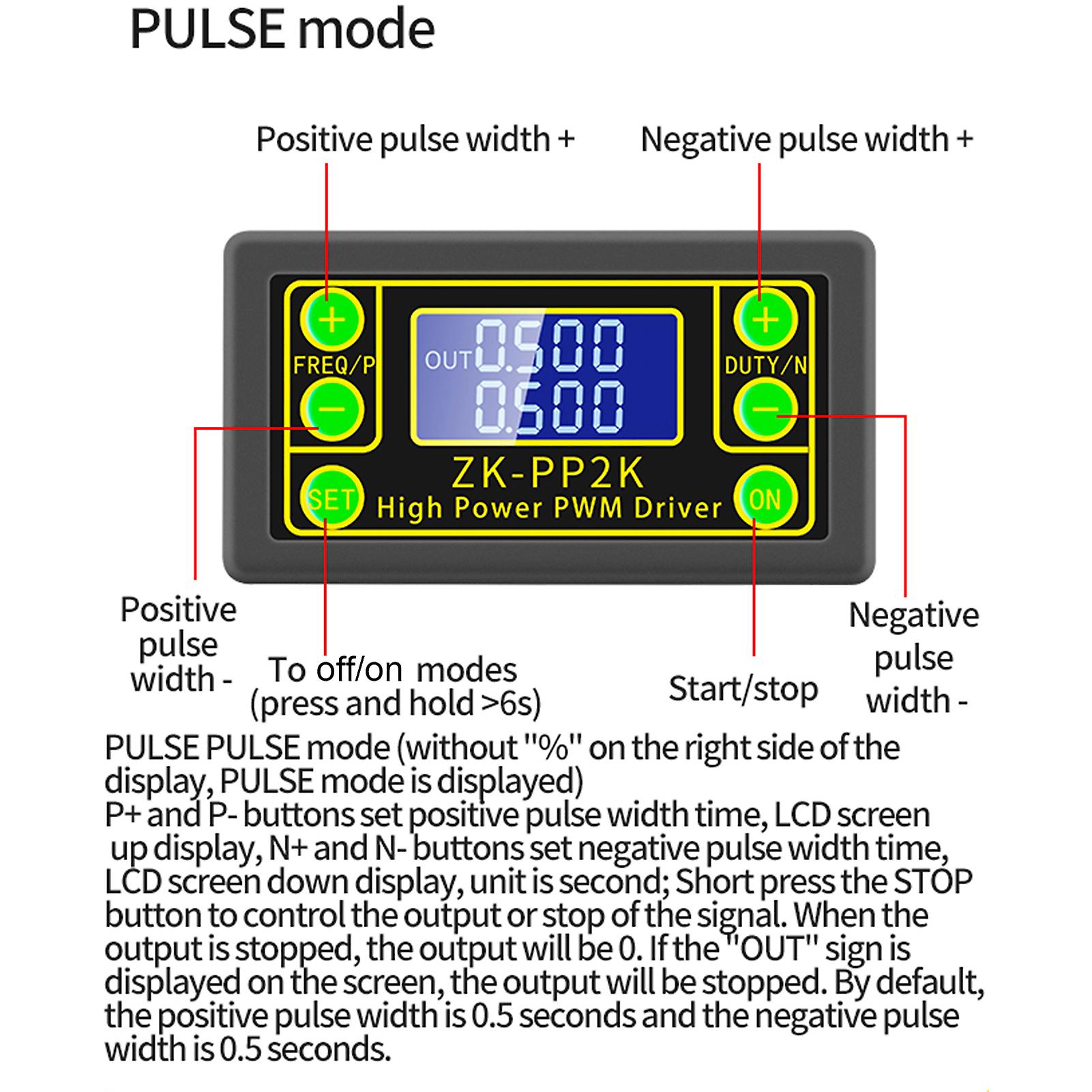 High-Power PWM Motor Speed Regulator with Dual Mode Selection Start/Stop Button Adjustable ...