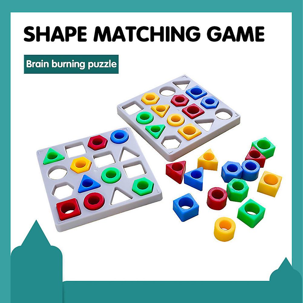 Children's Puzzles Toy Shape Matching Game Color Sensory Educational ...