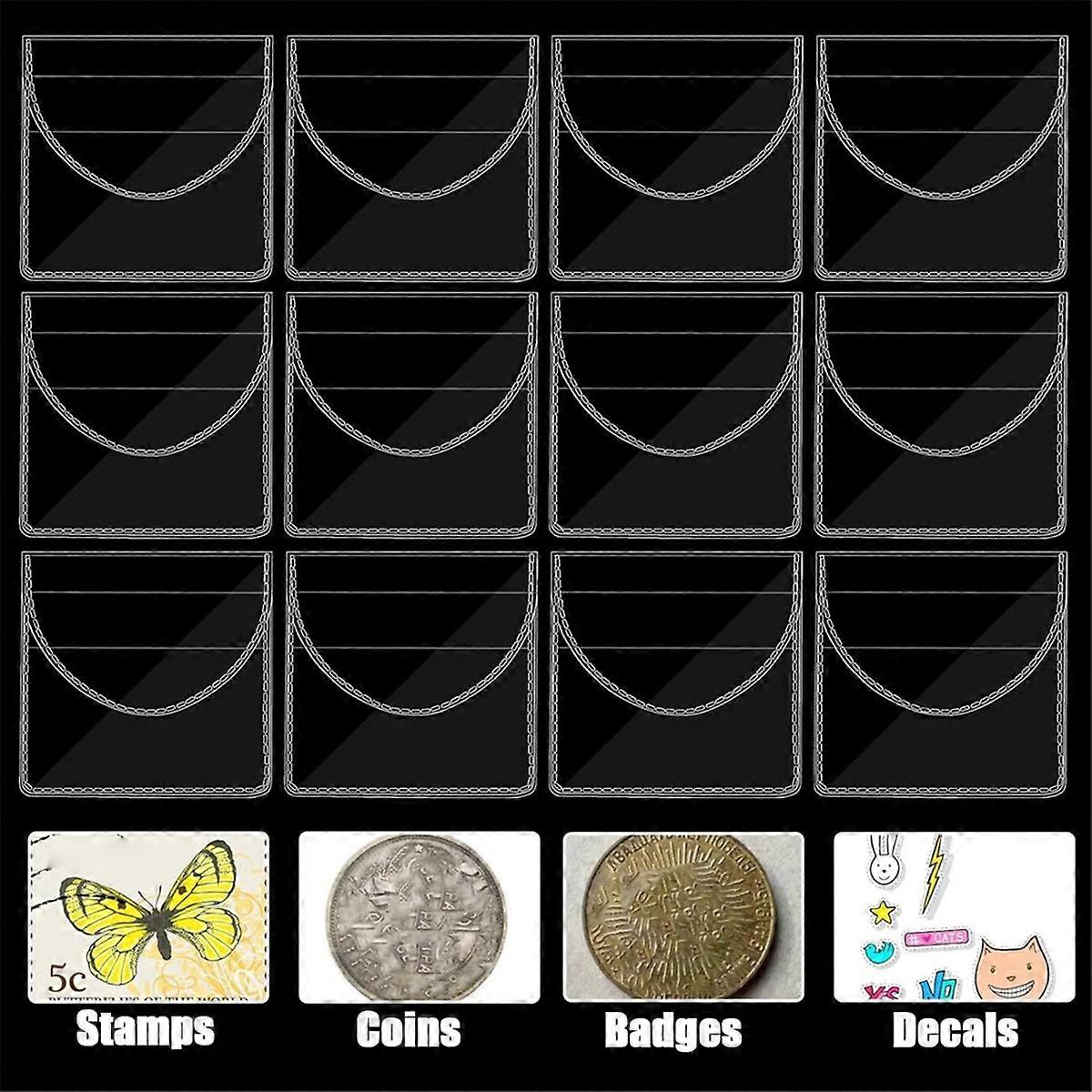 150Pcs Single Pocket Coin Flip Coin Sleeves Holders Clear PVC Coin ...