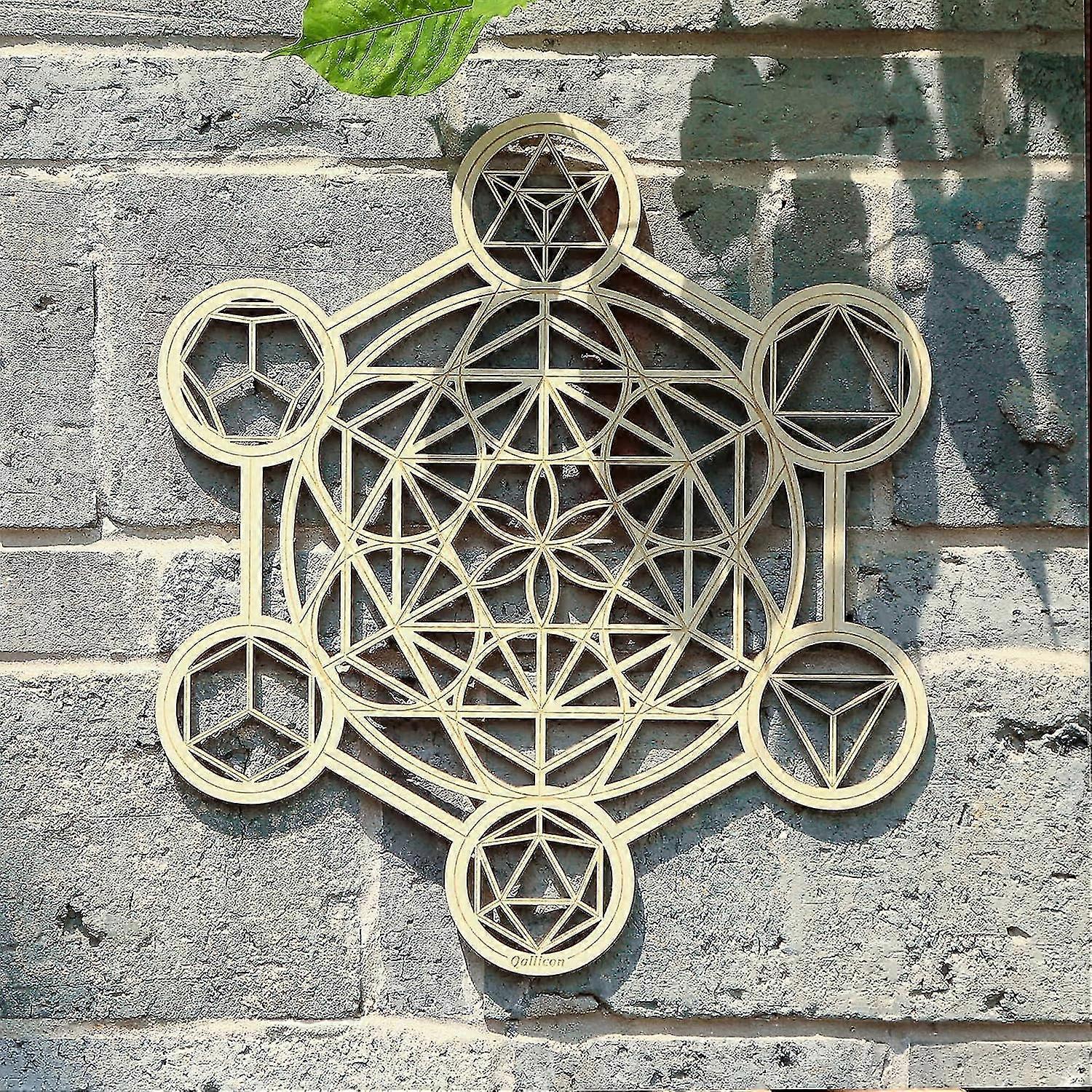 Metatron's Cube Wooden Wall Art 29cm, Sacred Geometry Wall Decor ...