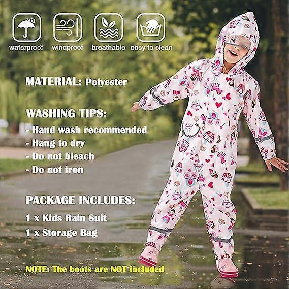 Rain Suit Kids Puddle Suit Boys Girls Muddy Suit All in One Waterproof Overalls Toddler ...