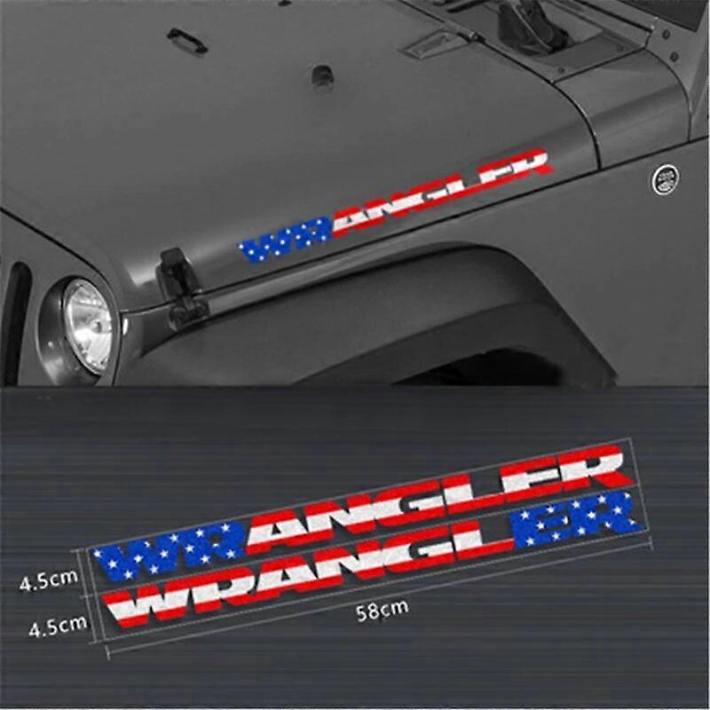 2pcs Car Body Front Rear Hood Bonnet Sticker for Jeep Logo Rubicon ...