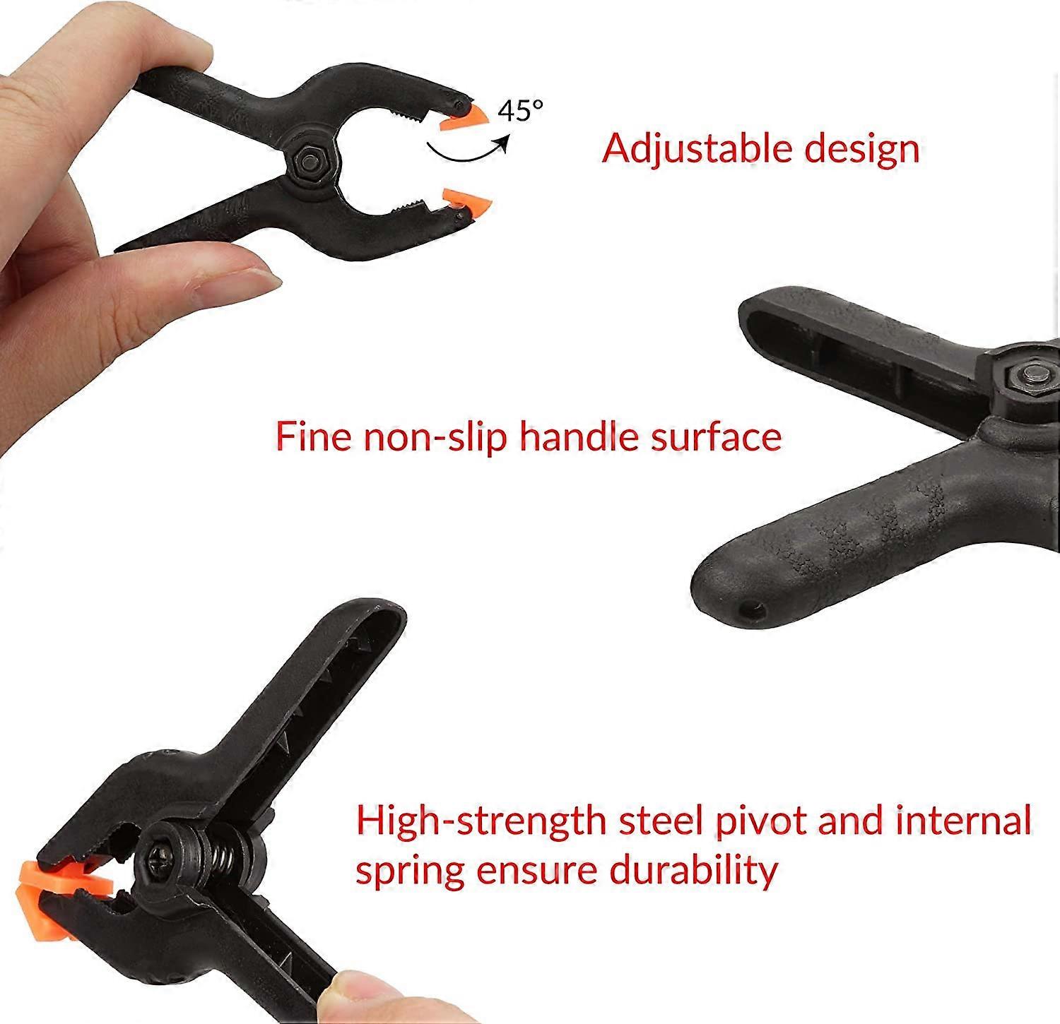 16 Plastic Spring Clips, DIY Tool Clamps, Gripper Clips Clamps for ...