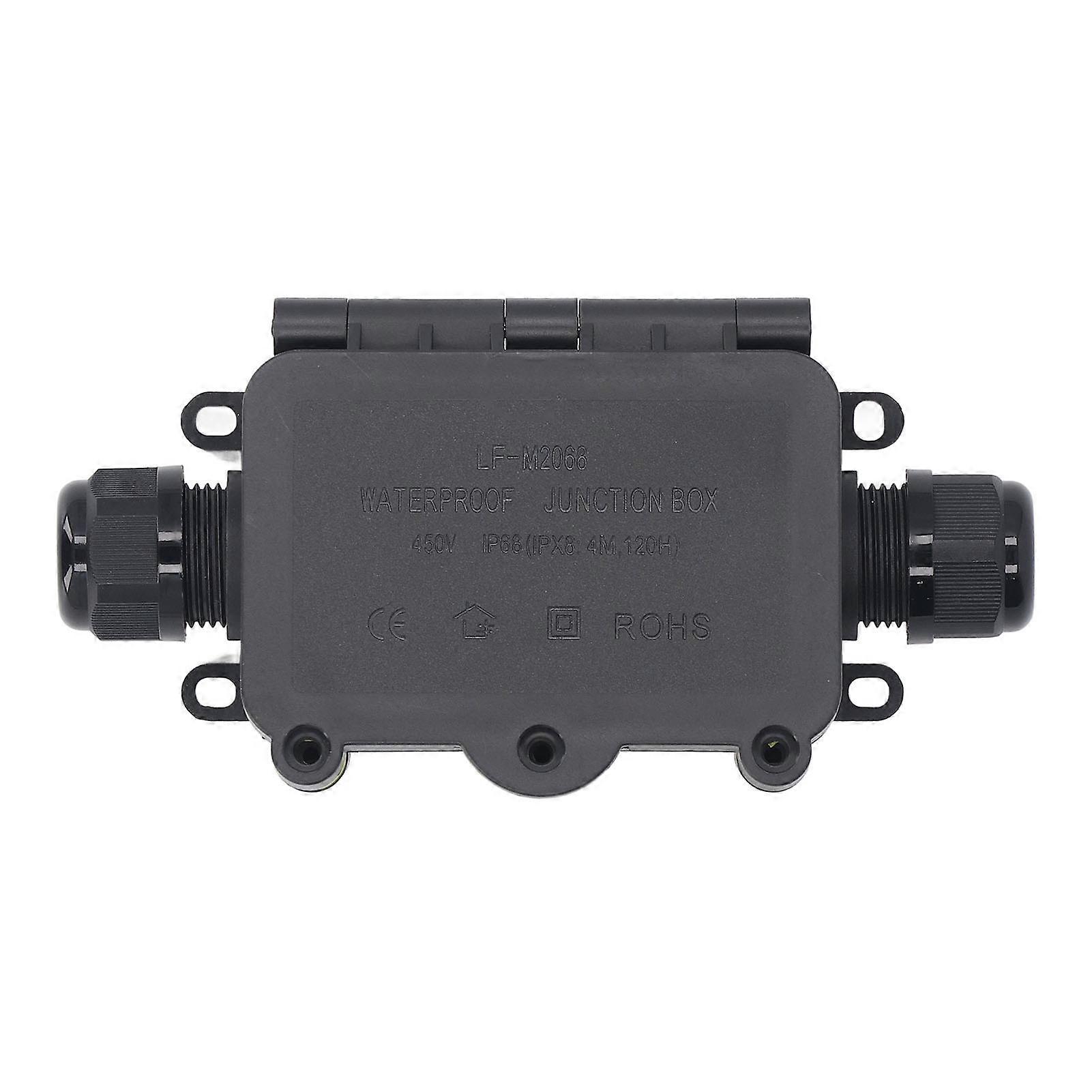 Electrical Junction Box IP68 Water Proof 2 Way PA66 Plastic External ...