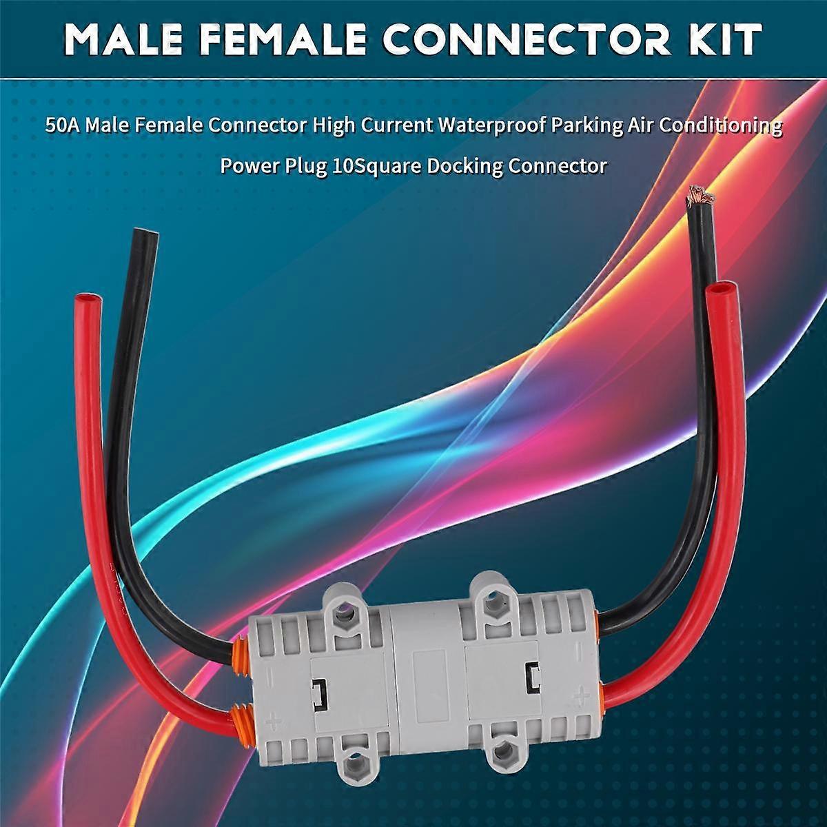 50A Male Female Connector High Current Waterproof Parking Air ...
