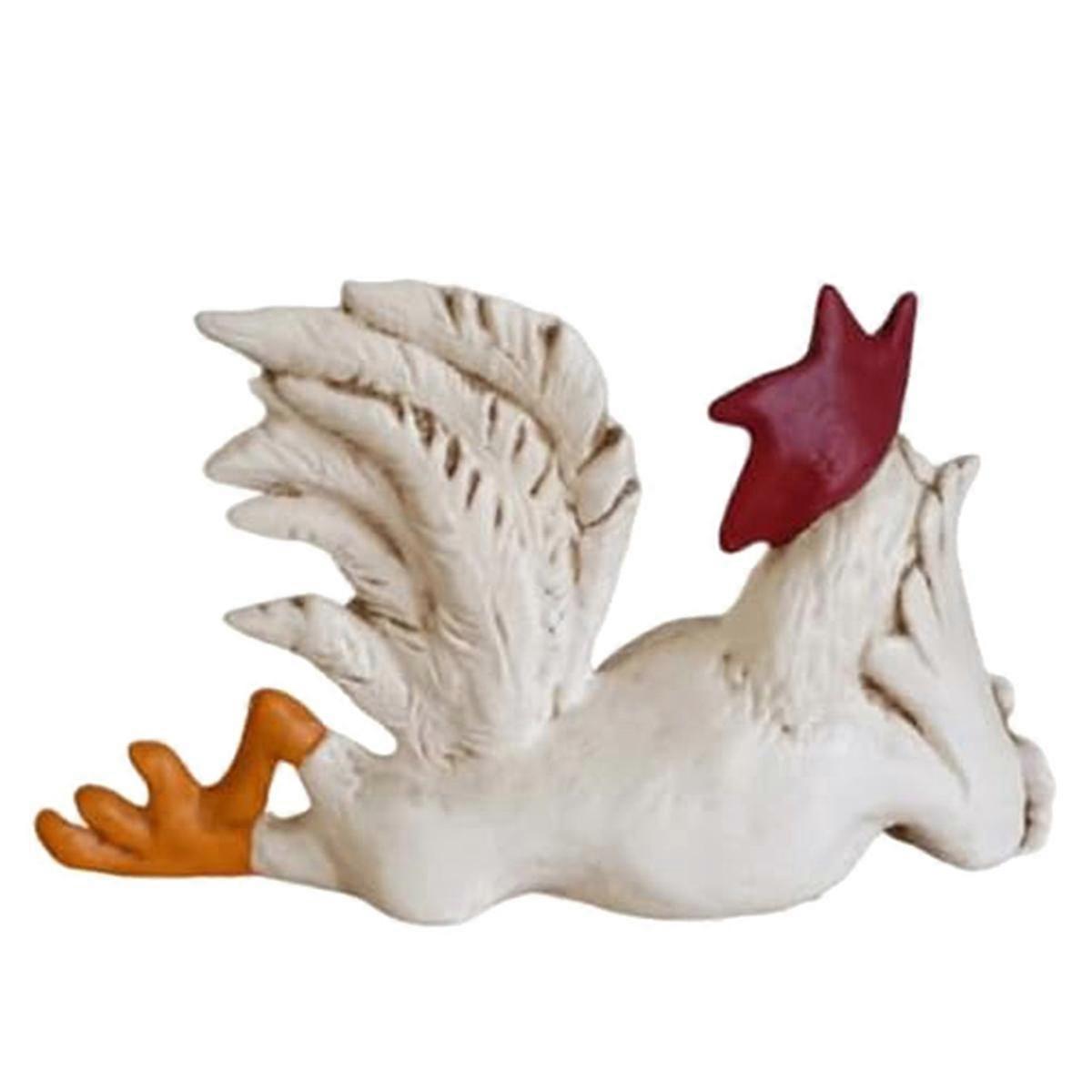 Chicken Rooster Decor Statue, Small Resin Cocks Figurine Sculpture ...