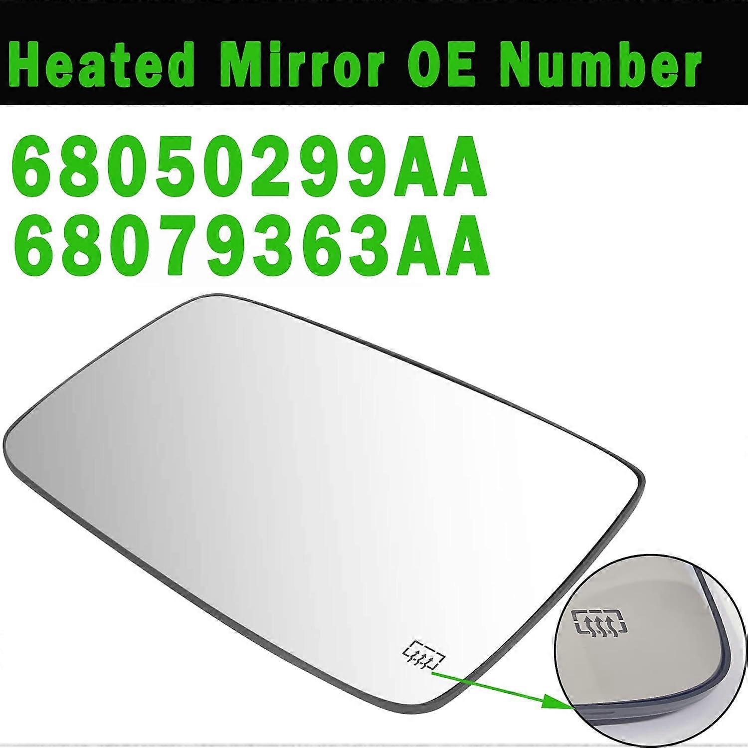 Ram Passenger Right Side Heated Mirror Glass Compatible with 2009-2018 ...