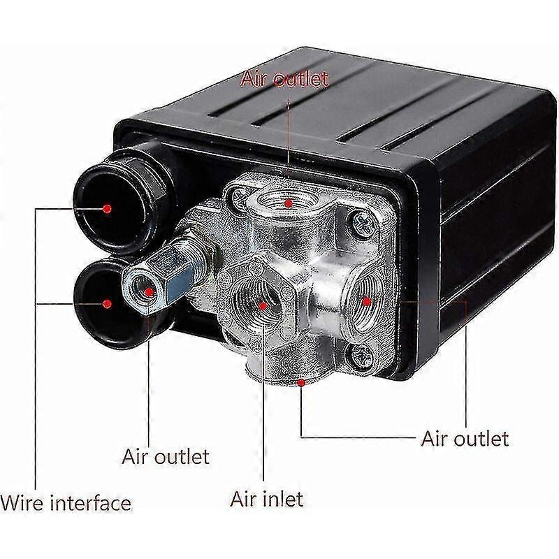 Air Compressor Pressure Switch With 4 Outlets Pressure Switch Control ...
