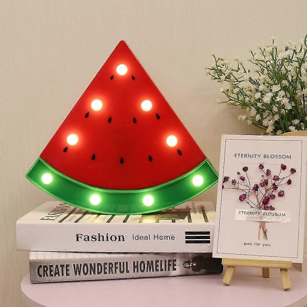 Cute Watermelon Shaped Led Night Light Batteries Operated Table Night ...