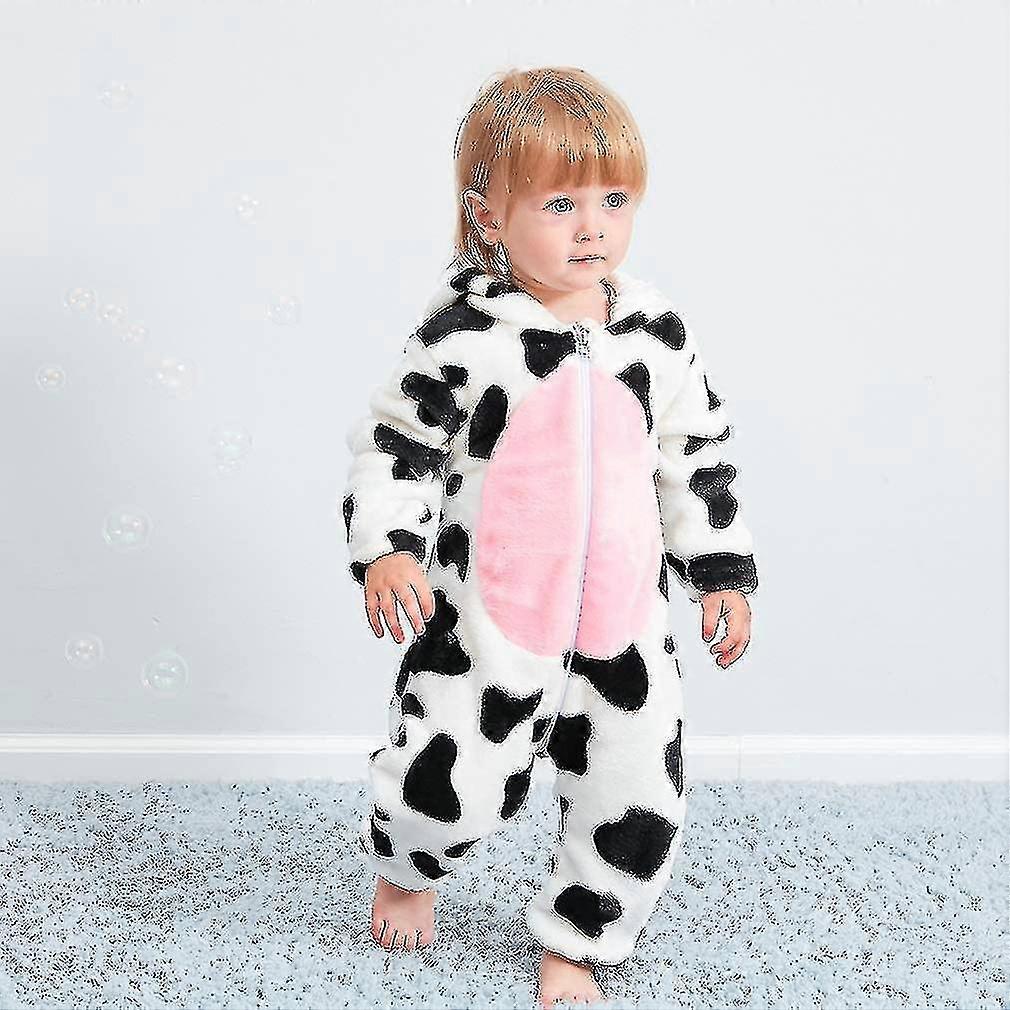 Dress Up Cow Costume For Toddlers - Adorable Plush Cow Jumpsuit Onesie ...
