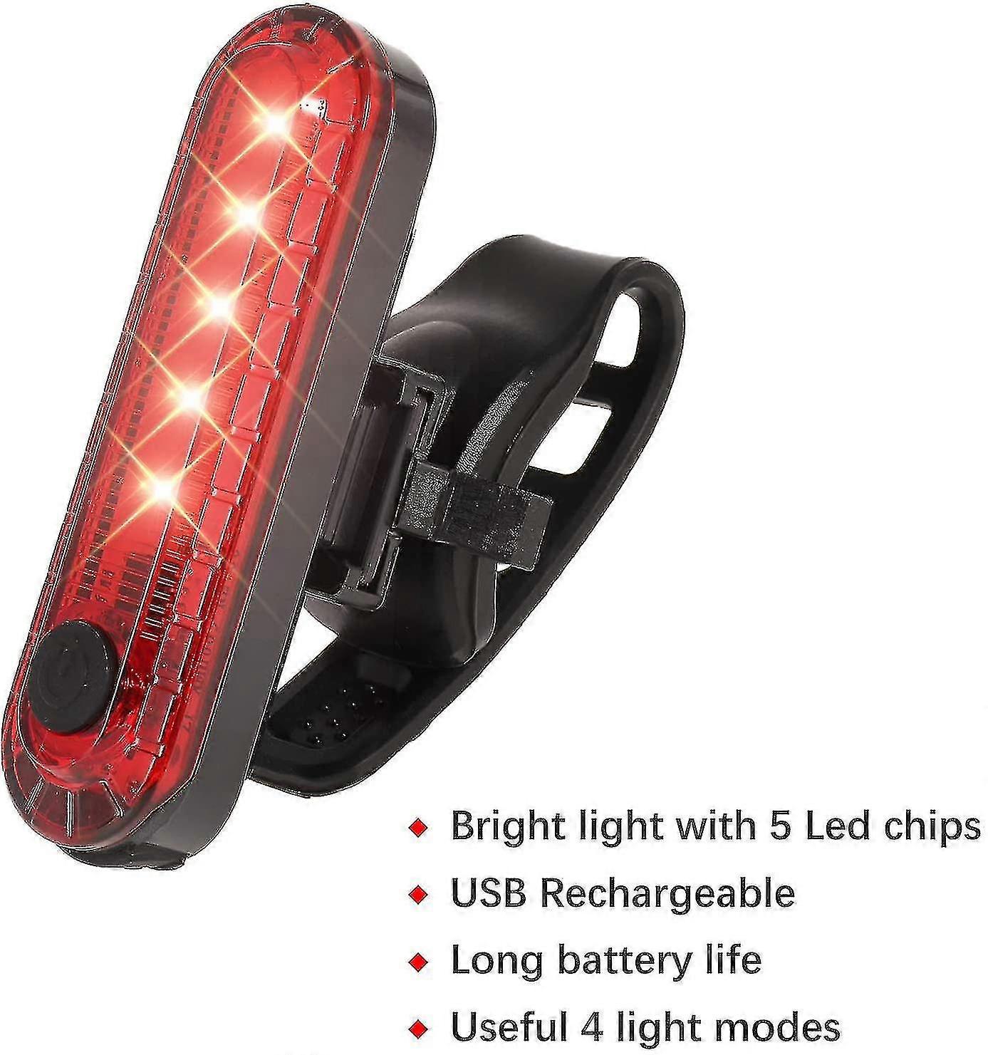 4 Pack Led Rear Bike Tail Light Ultra Bright Bicycle Taillights Bike ...