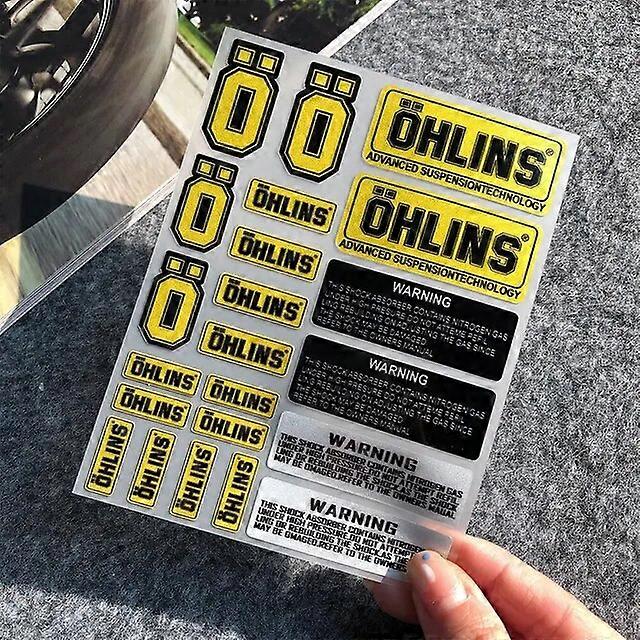 NO.L093 OHLINS Moto Sticker Accessory 3M Highly Reflective Suspension ...