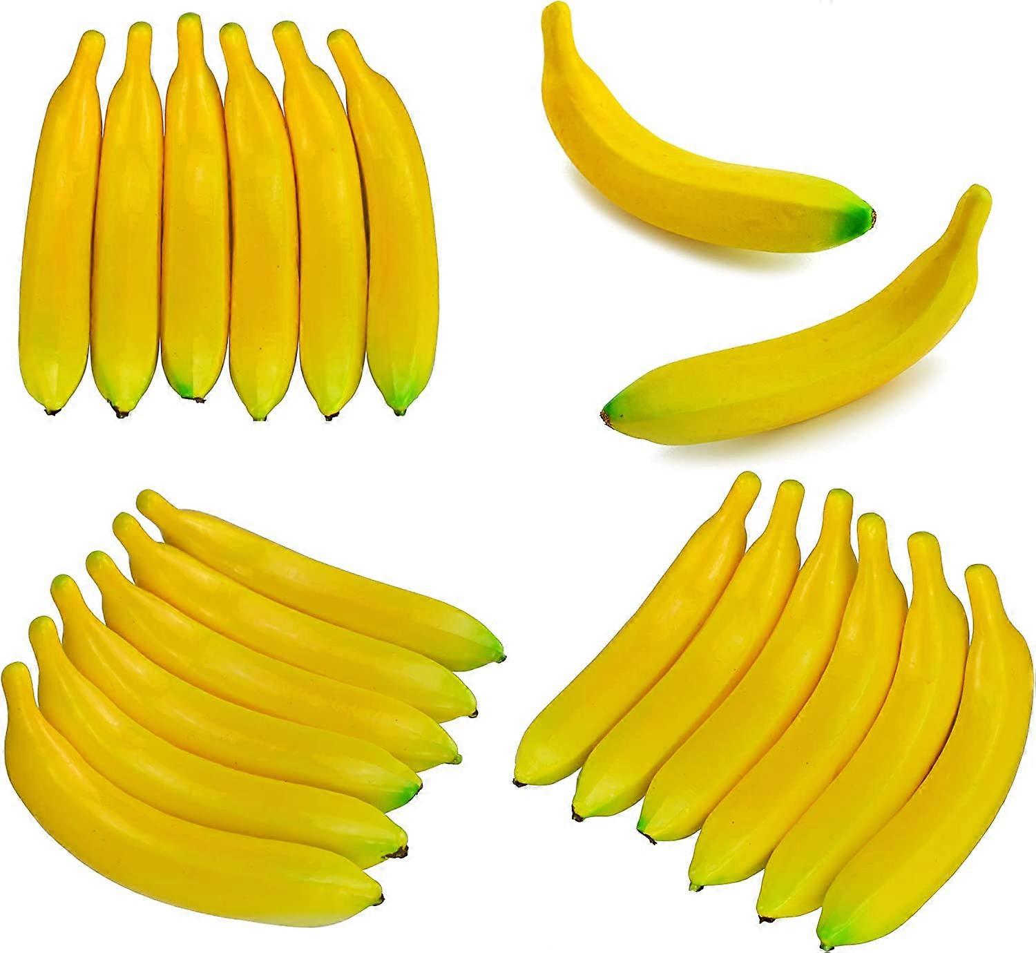 Artificial Yellow Bananas Lifelike Simulation Fake Fruit Home House ...