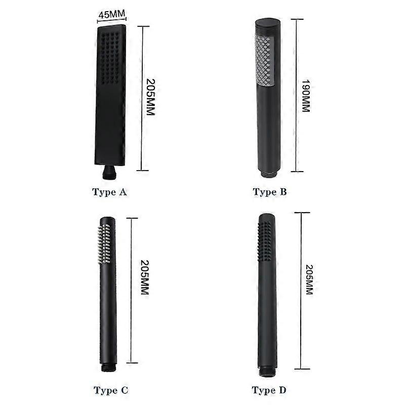 Brass Hand Shower Matte Black Hand Held Shower Set with Holder and Hose ...