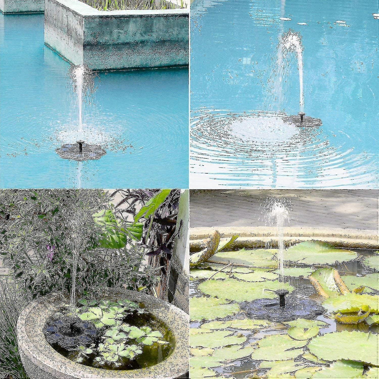 Ny solfontæne, 1,5w fuglebad springvand have dekoration, haven ...