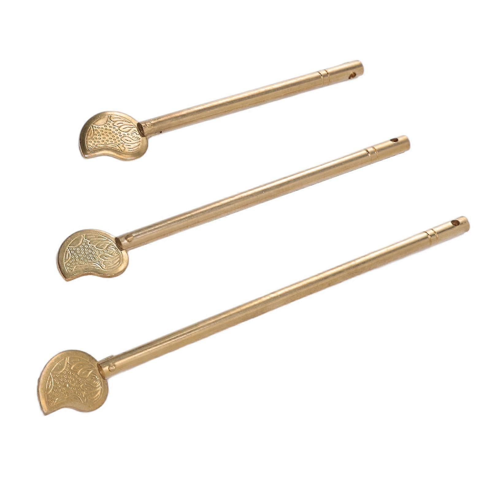 3PCS Cabinet Key Latch Leaf Shaped Cabinet Locking Pin Brass Chinese ...