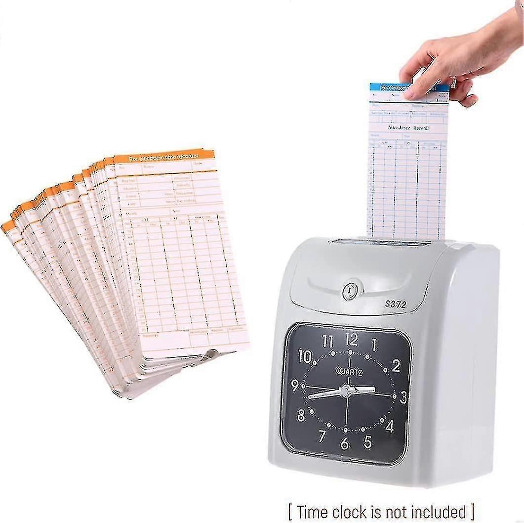 Count Monthly Time Clock Cards Timecard For Employee Attendance Payroll ...