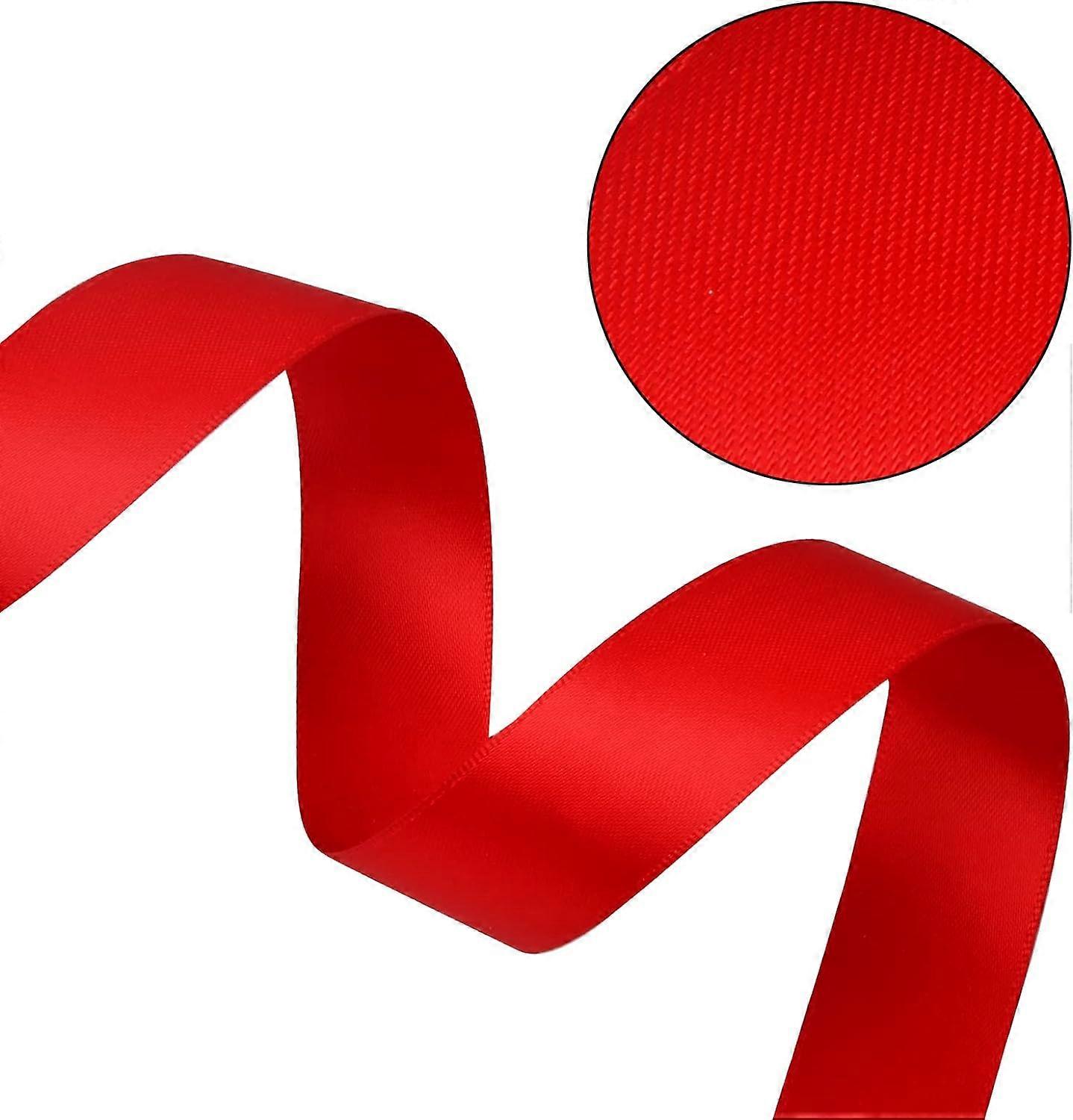 91m Double Sided Gift Wrapping Ribbon, Sewing Silk Satin Ribbons Roll ...