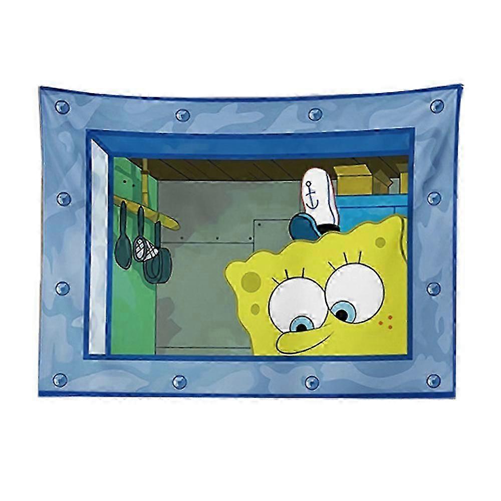 10070cm SpongeBob Wall Tapestry Cartoon Emoticon Banner for Dorm Room ...