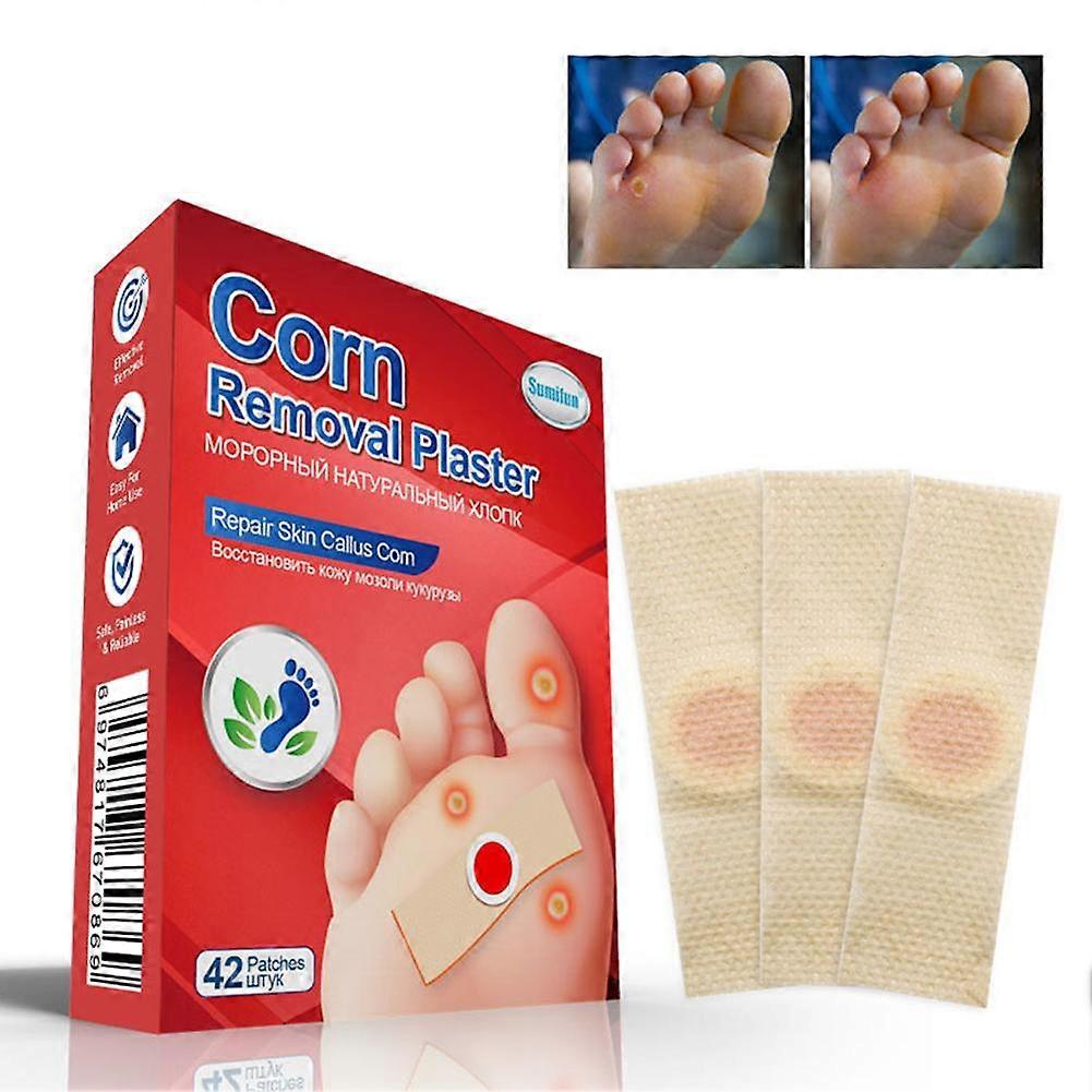 Foot Corn Patch 42 Pieces/box Foot Corns Removal Foot Warts Foot ...