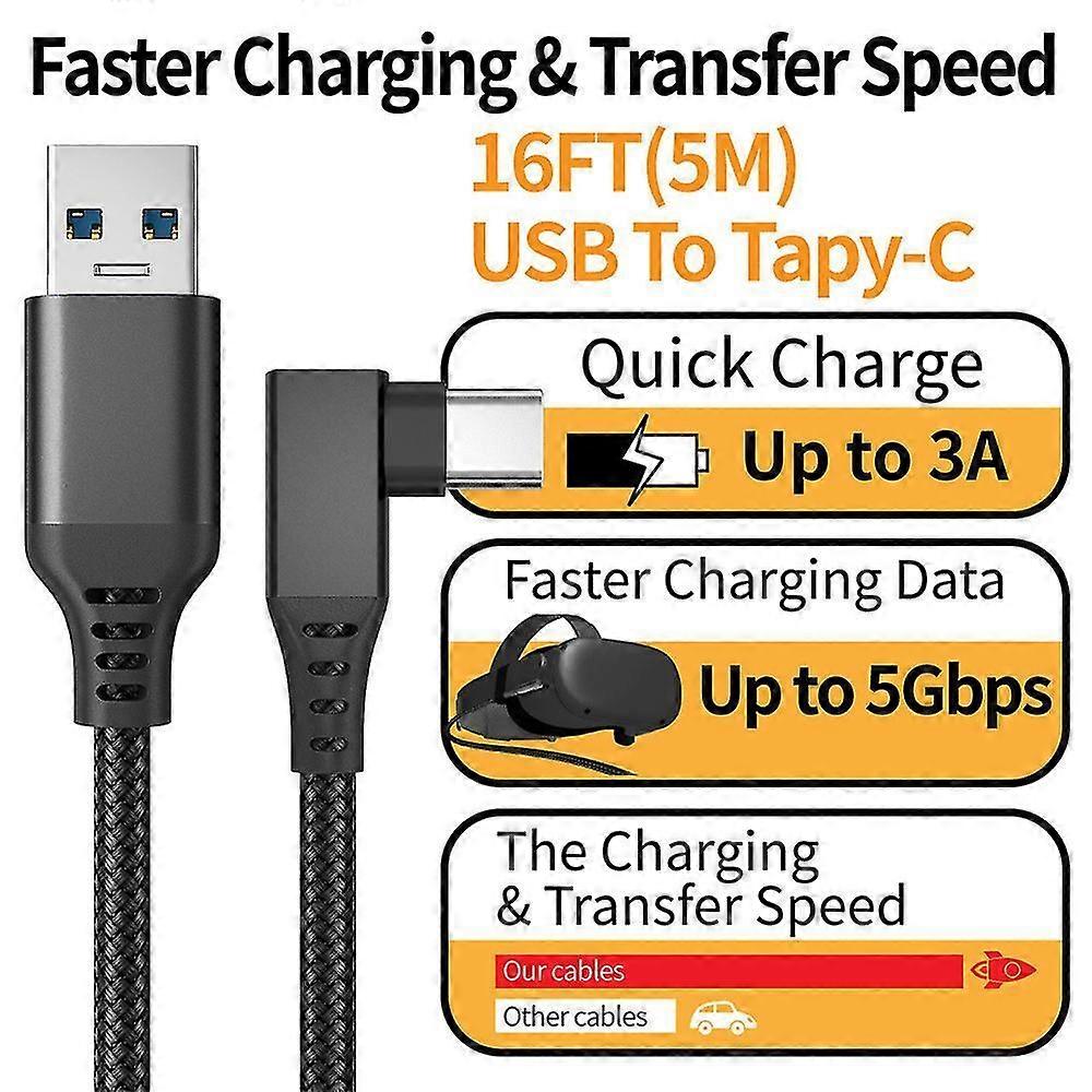 For Quest 3/5/6m Data Line Link Cable Vr Game Usb Type C Extension Cord ...