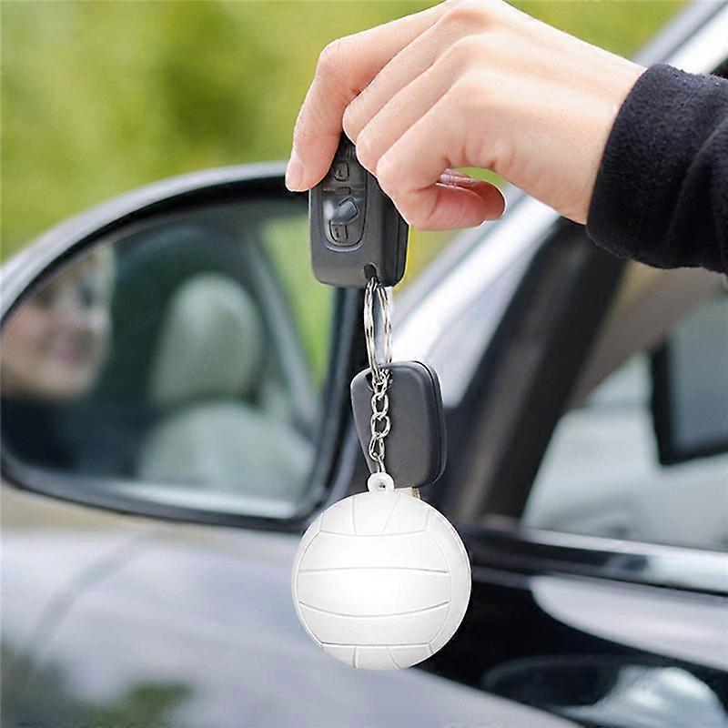 24 Pack White Volleyball Keychains,Volleyball Stress Ball Keychains ...