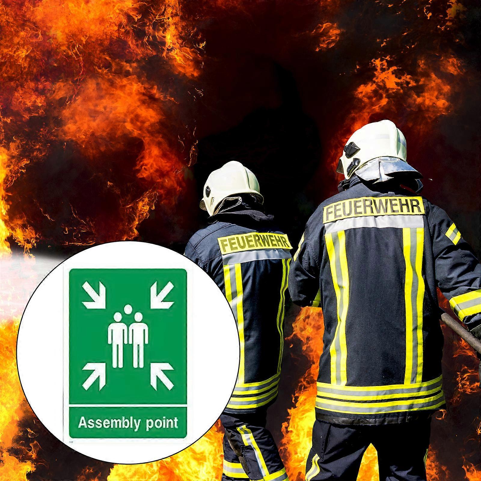 Assembly Muster Point Sign for Emergency Exit Assembly Outdoors Fire ...