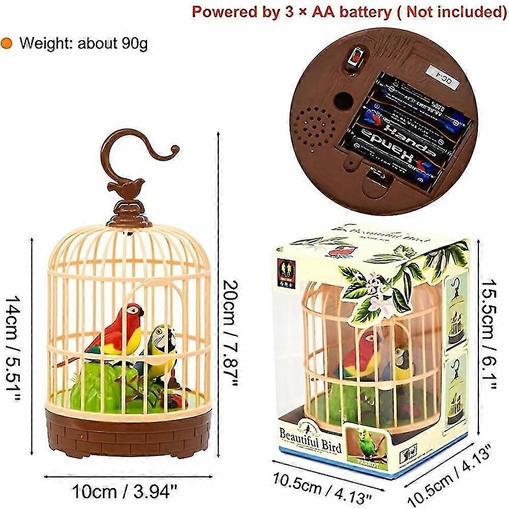 Electric Talking Parrot Toy with Motion Lighting and Cage, for Kids ...