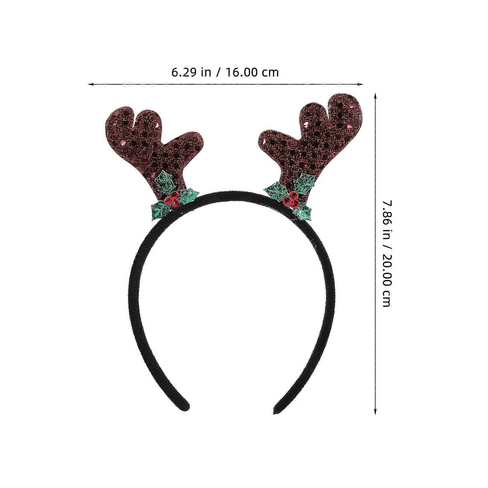 Reindeer Antler Headband for Decoration 2Pcs Christmas Headdress ...
