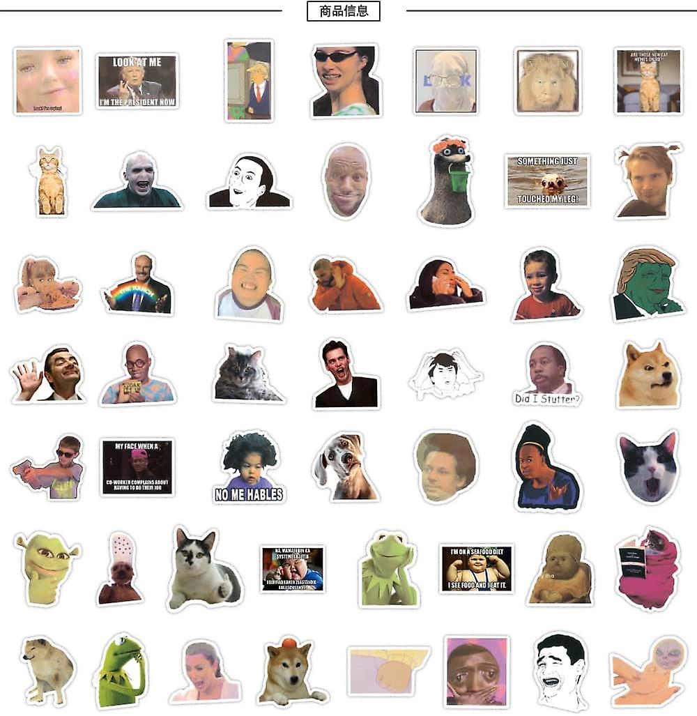 200pcs Funny Meme Face Stickers Pack for Adults,Cute Trendy Memes ...