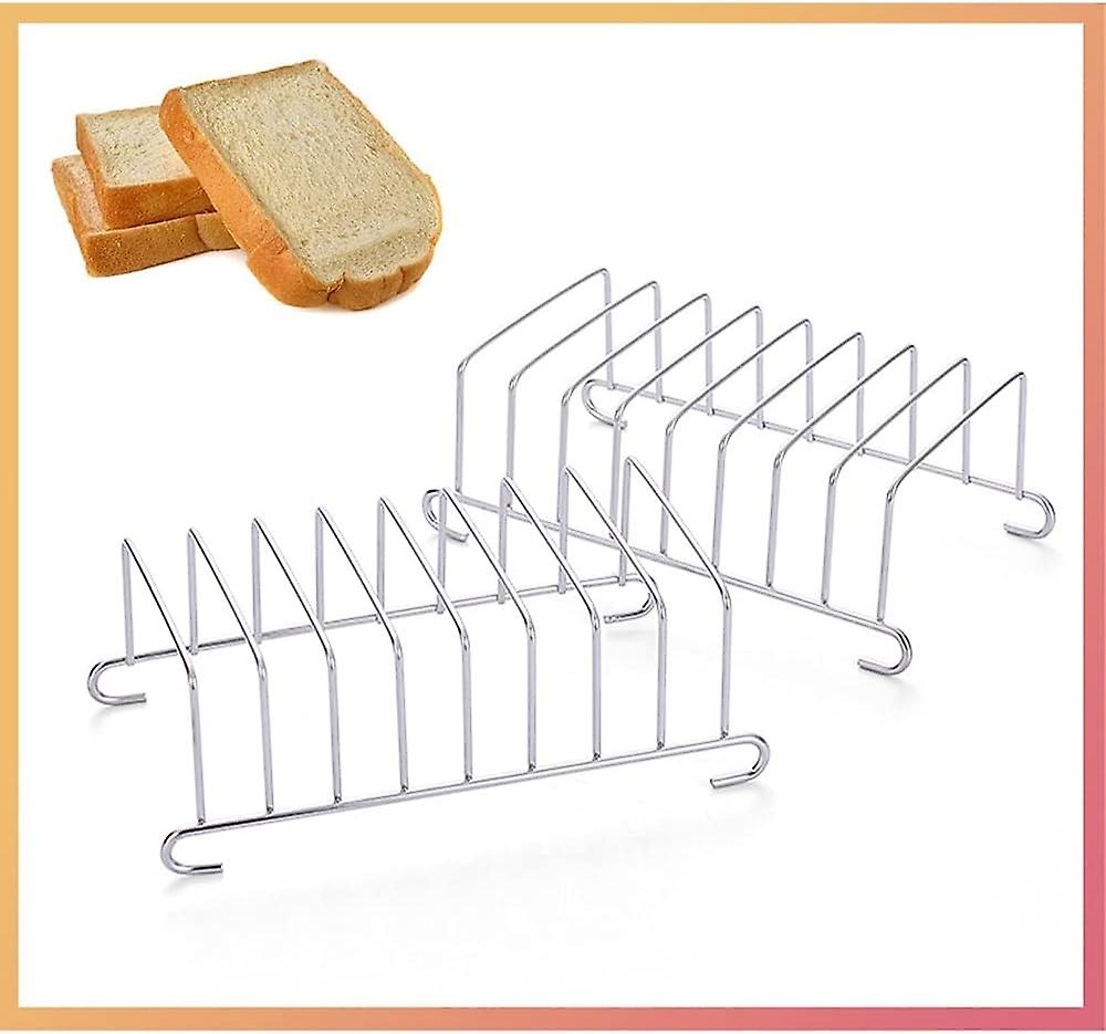 2 Pieces Bread Holder, 304 Stainless Steel Toast Rack, Kitchen Bread ...