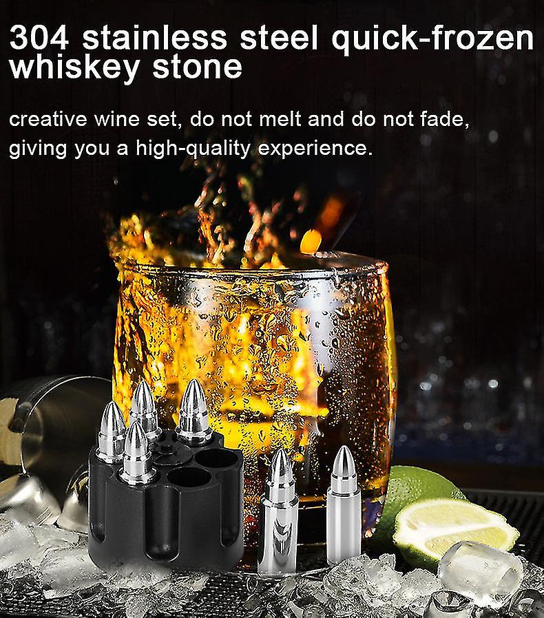 Bullet Whiskey Chillers Stones In Black Ammo Can - Whiskey Rocks ...