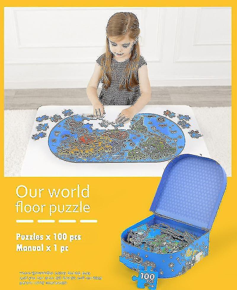 World Map Puzzles Games Children Toys Geography Jigsaw Globe Continents ...