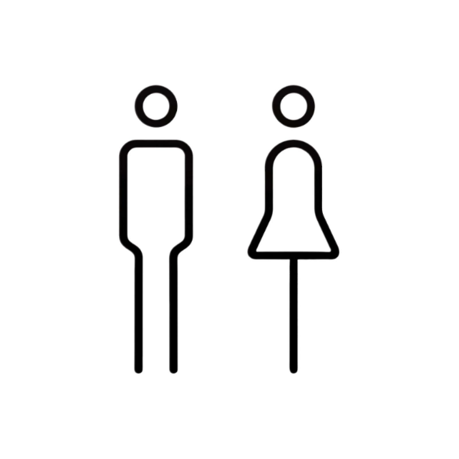 Men Women Toilet Sign Loo Lightweight Toilet Symbol Sign For Parks Bar ...