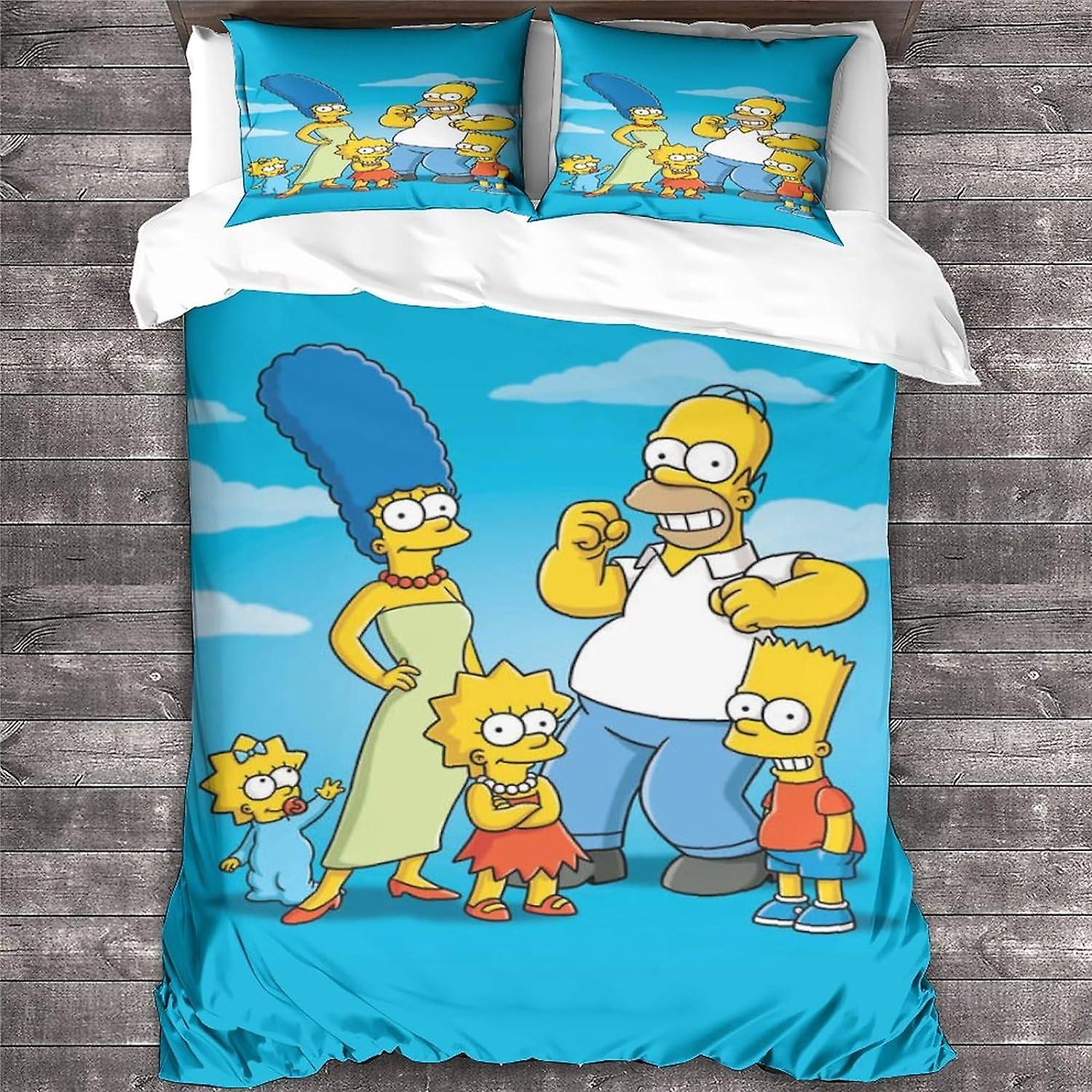 EKENOZ The Simpsons Duvet Cover Microfiber Bedding Set, 3D Print Duvet ...