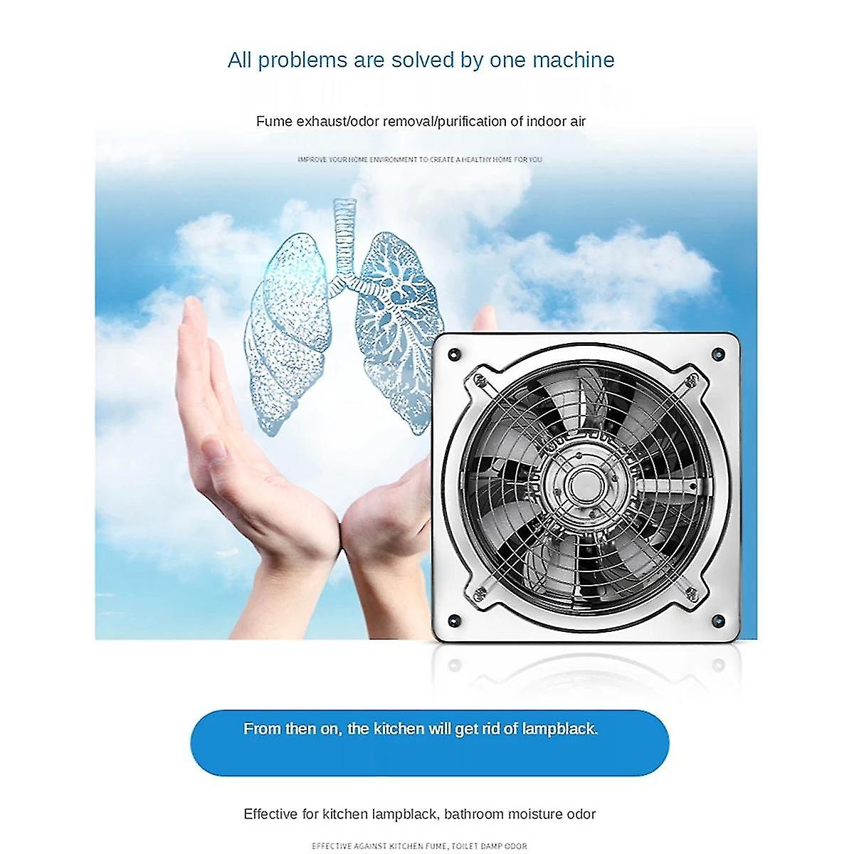 6Inch Booster Fan Extractor Exhaust Fan Ventilation Pipe Fan for ...