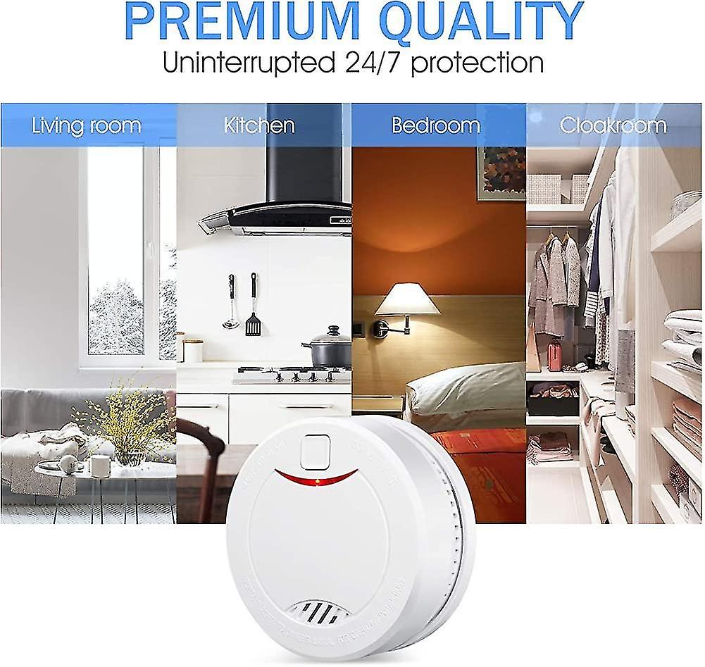 10-Year Smoke Detector Fire Detector | Fruugo UK