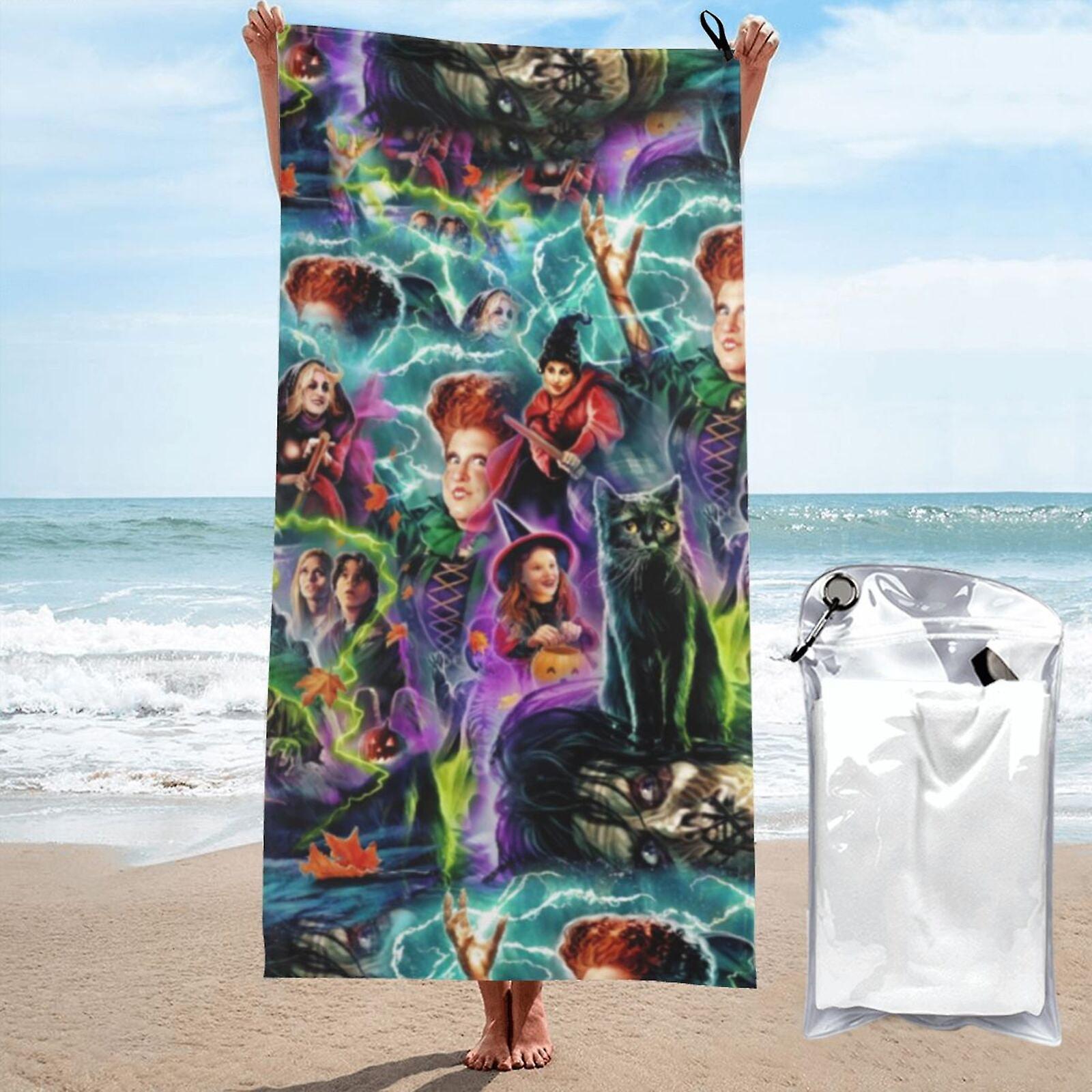 Hocus Pocus Microfiber Oversized Lightweight Beach Towel Large Towels ...