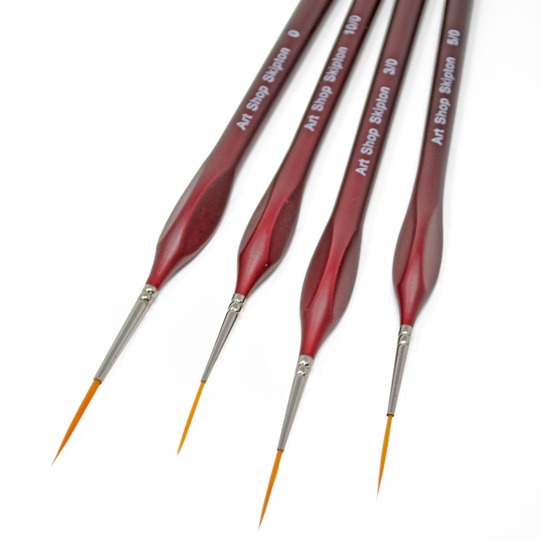 Triangular Handle Synthetic Rigger Paint Brush Set of 4 | Fruugo UK