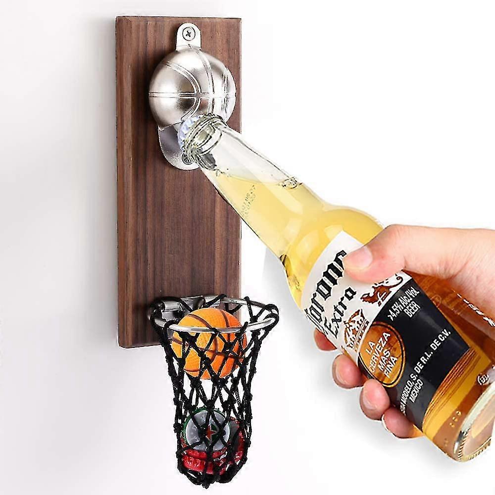 Basketball Hoop Bottle opener wall mounted,Bottle Cap Collector With ...