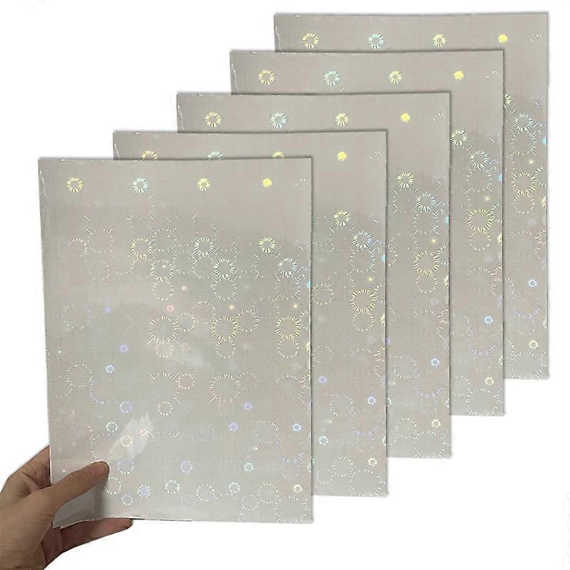 5 Sheets Transparent Holographic Overlay Lamination Vinyl A4 Size Self ...
